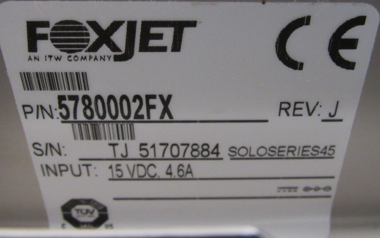 USED FOXJET 5780002FX THERMAL INKJET PRINTER - SB Industrial Supply, Inc.