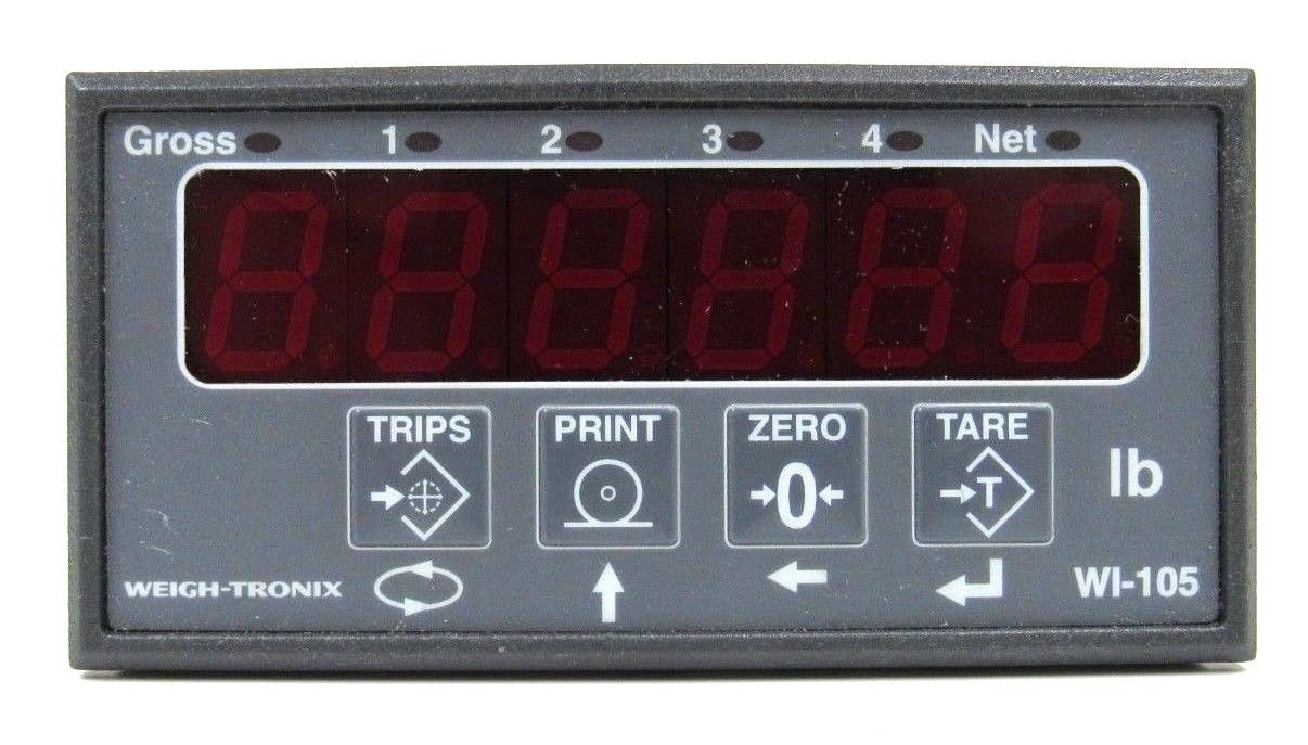 USED WEIGH TRONIX WI-105 DISPLAY METER WI105 95-265V AC OR DC - SB ...