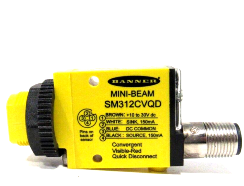 NEW BANNER ENGINEERING SM312CVQD PHOTOELECTRIC SENSOR 26832 - SB ...