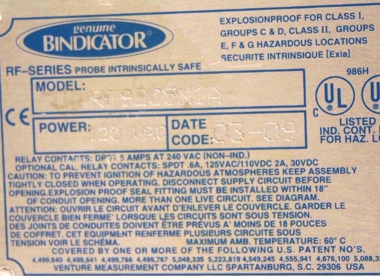 NEW BINDICATOR RF92C5X1A SENSOR RF SERIES - SB Industrial Supply, Inc.