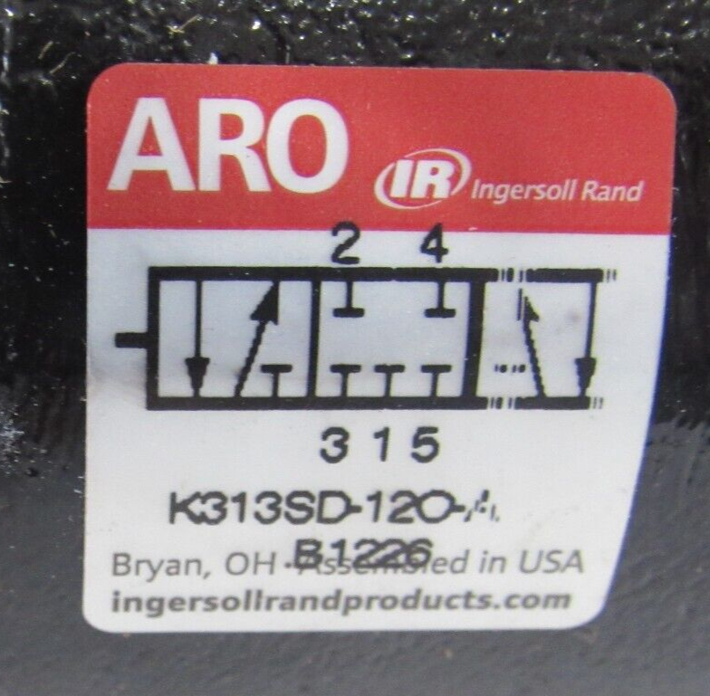 NEW INGERSOLL RAND ARO K313SD-120-A-G SOLENOID CONTROL VALVE K313SD120AG - SB Industrial Supply ...