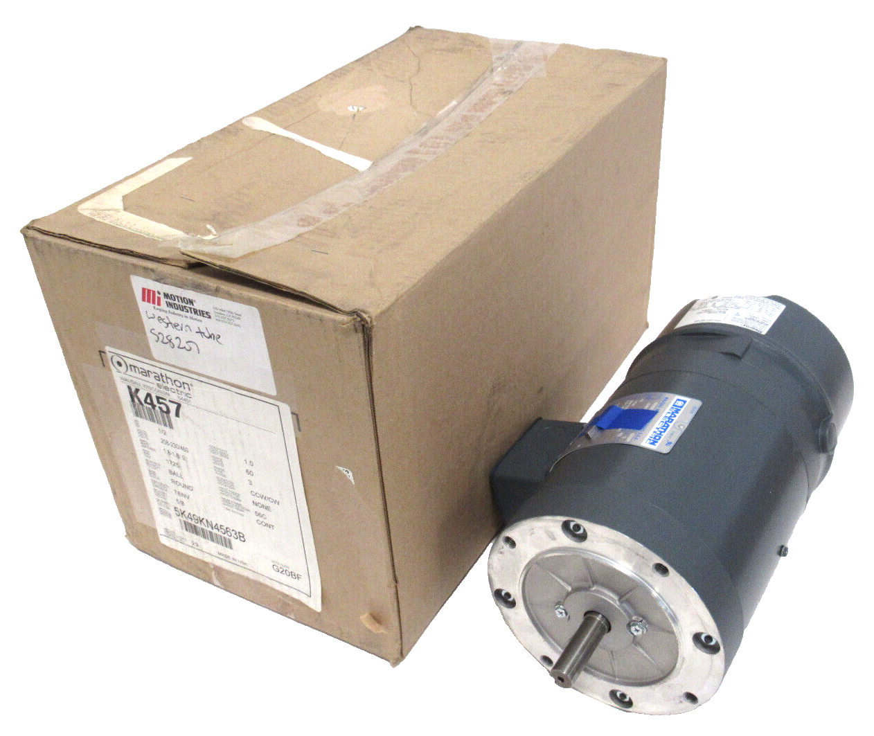 NEW MARATHON K457 BRAKE MOTOR 1/2HP 208-230/460V 1725RPM 105601100BQF ...
