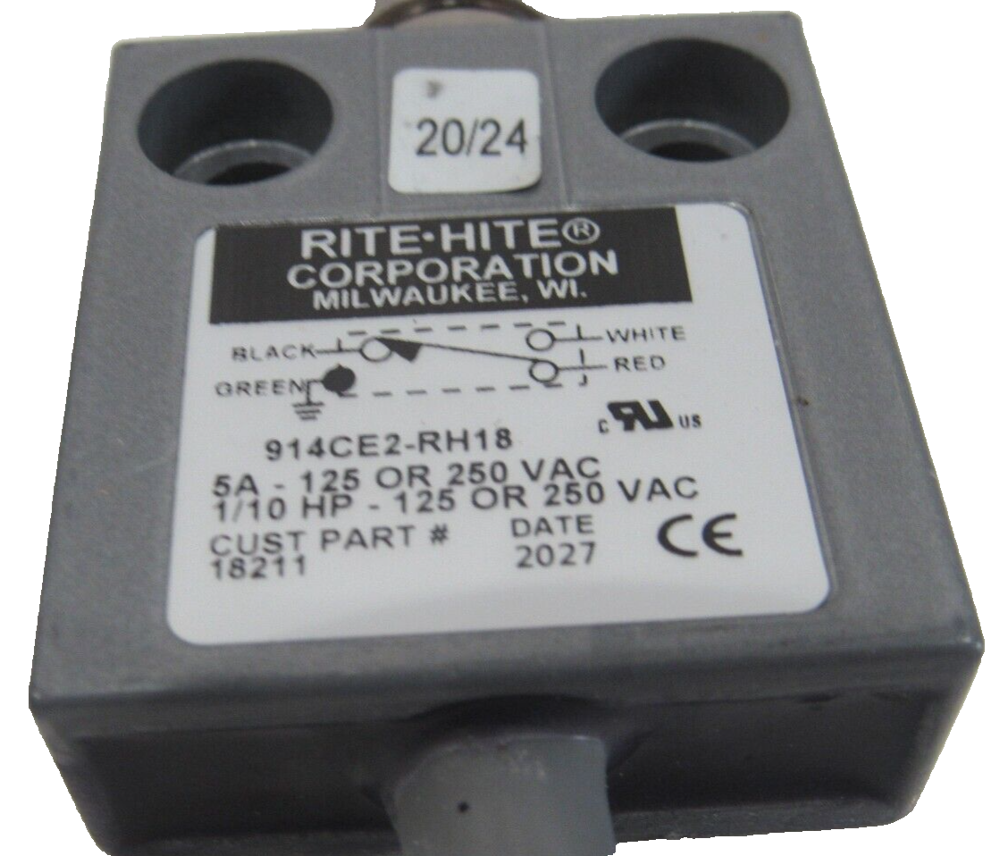 NEW RITE-HITE 914CE2-RH18 LIMIT SWITCH 914CE2RH18 - SB Industrial ...