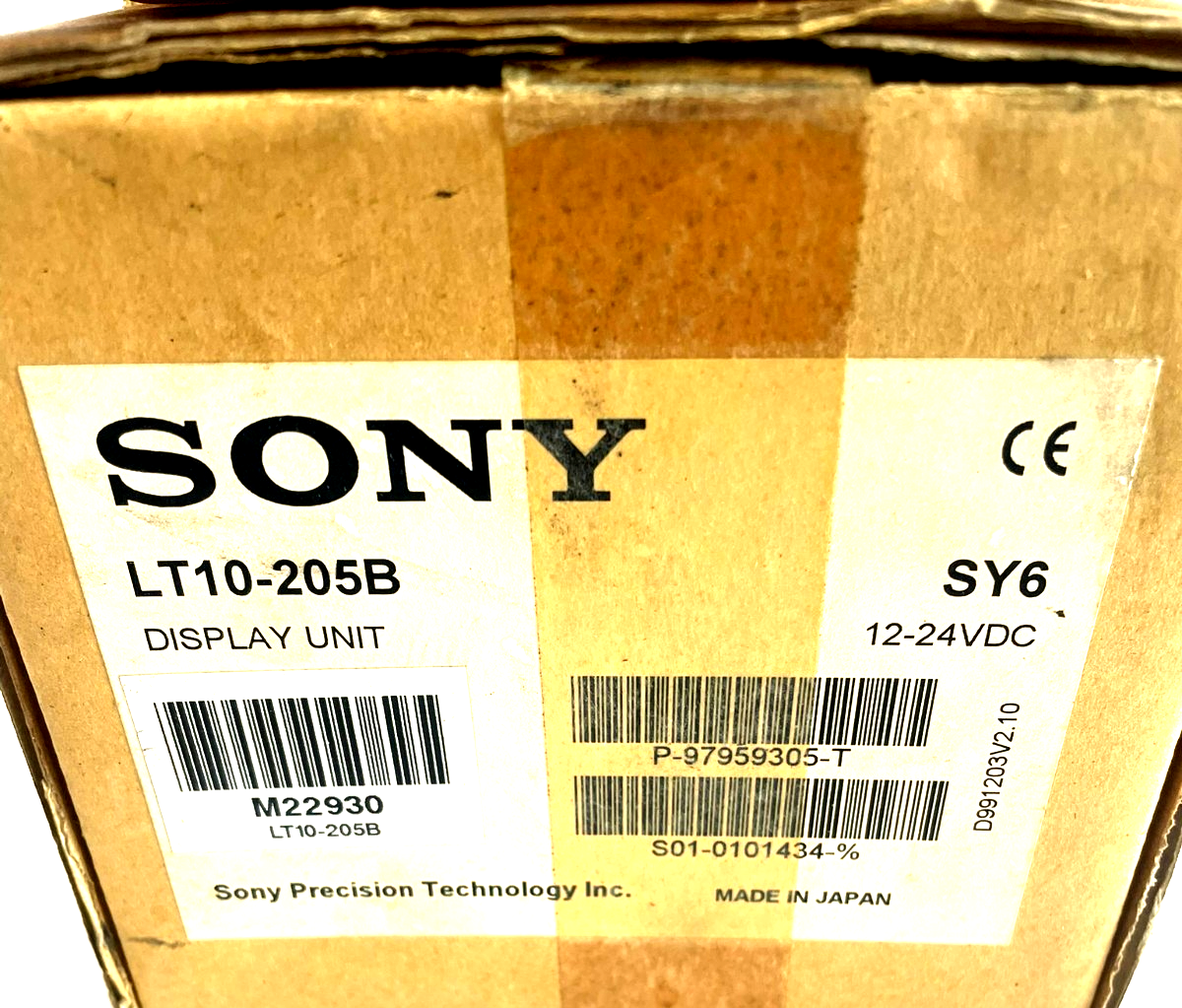 NEW SONY LT10-205B DISPLAY UNIT 12-24VDC LT10205B - SB Industrial ...