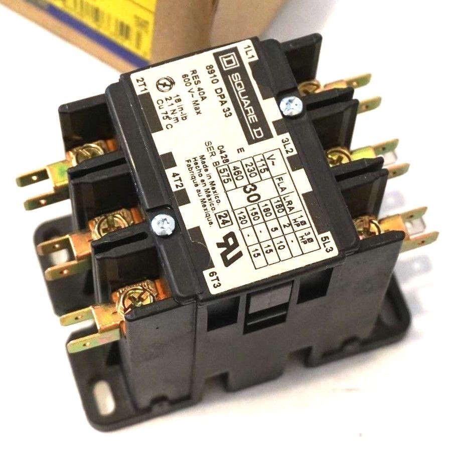NEW SQUARE D 8910DPA33V14 DEFINATE PURPOSE CONTACTOR 3 POLE - SB ...