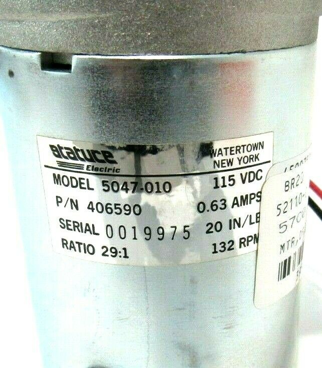 NEW STATUCE ELECTRIC MODEL 5047-010 MOTOR 406590 5047010 - SB ...