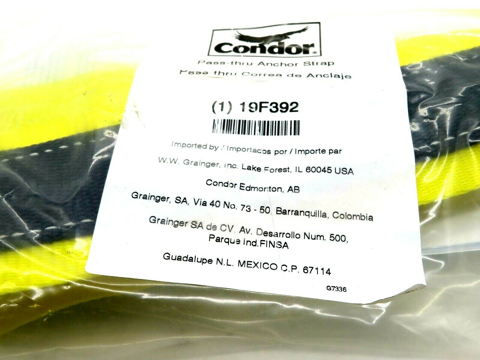 NEW CONDOR 19F392 PASS THRU ANCHOR STRAP - SB Industrial Supply, Inc.