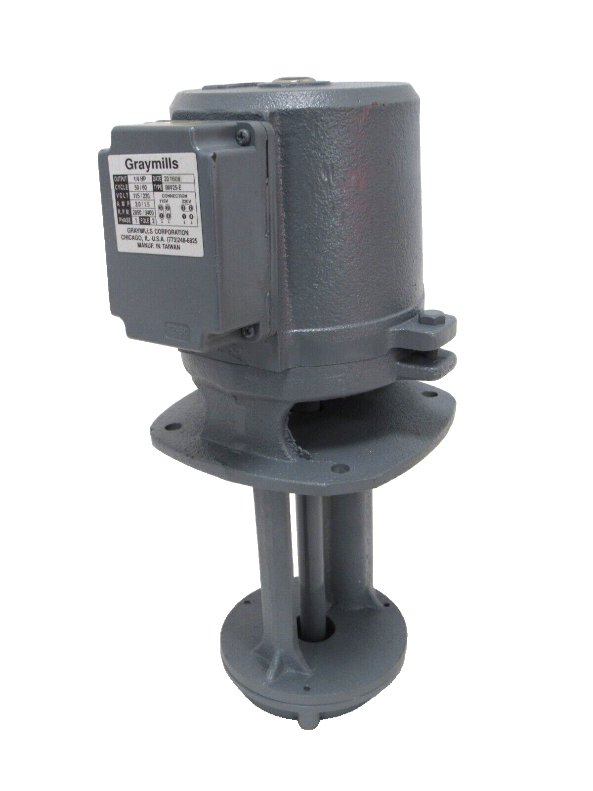 NEW GRAYMILLS IMV25-E PUMP 1/4HP 115/230V IMV25E - SB Industrial Supply ...