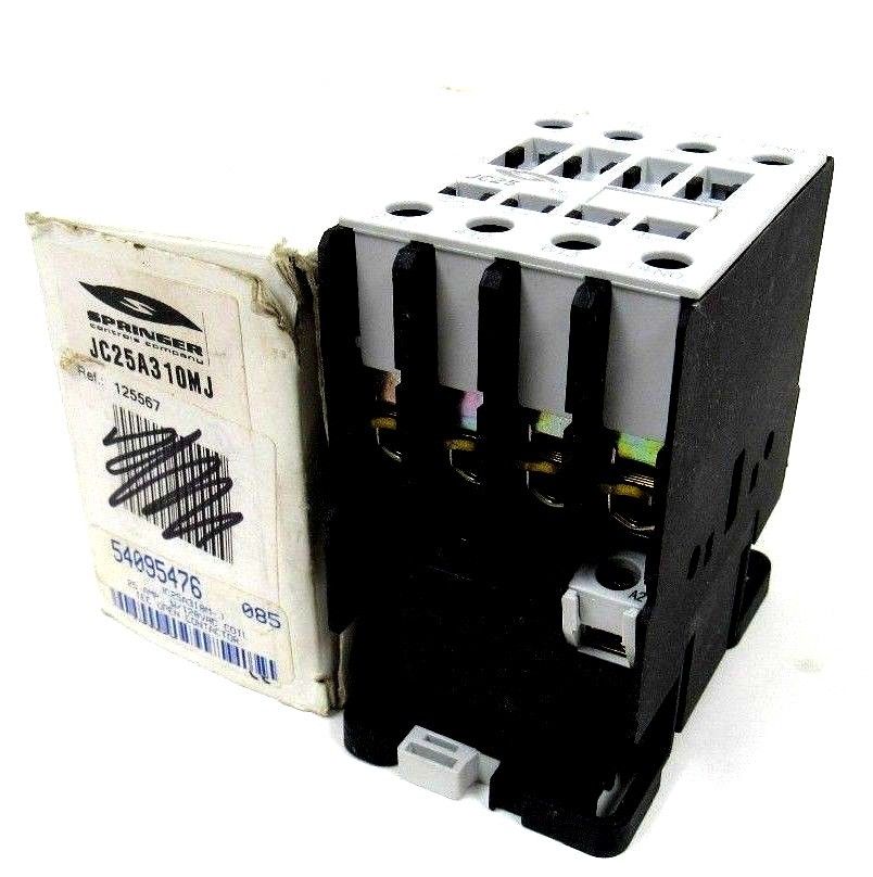 NEW SPRINGER CONTROLS JC25A310M CONTACTOR JC25A310MJ - SB Industrial ...