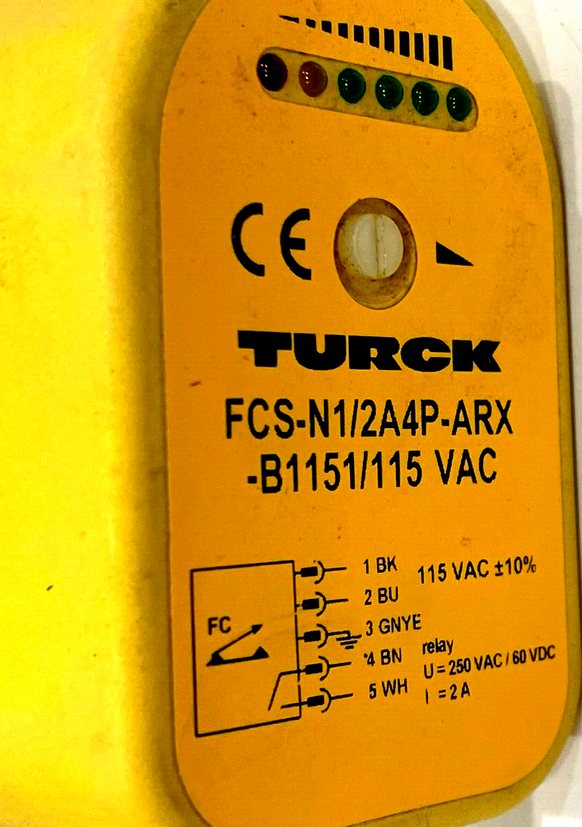 NEW TURCK FCS-N1/2A4P-ARX-B1151/115VAC FLOW MONITOR 6871025 ...