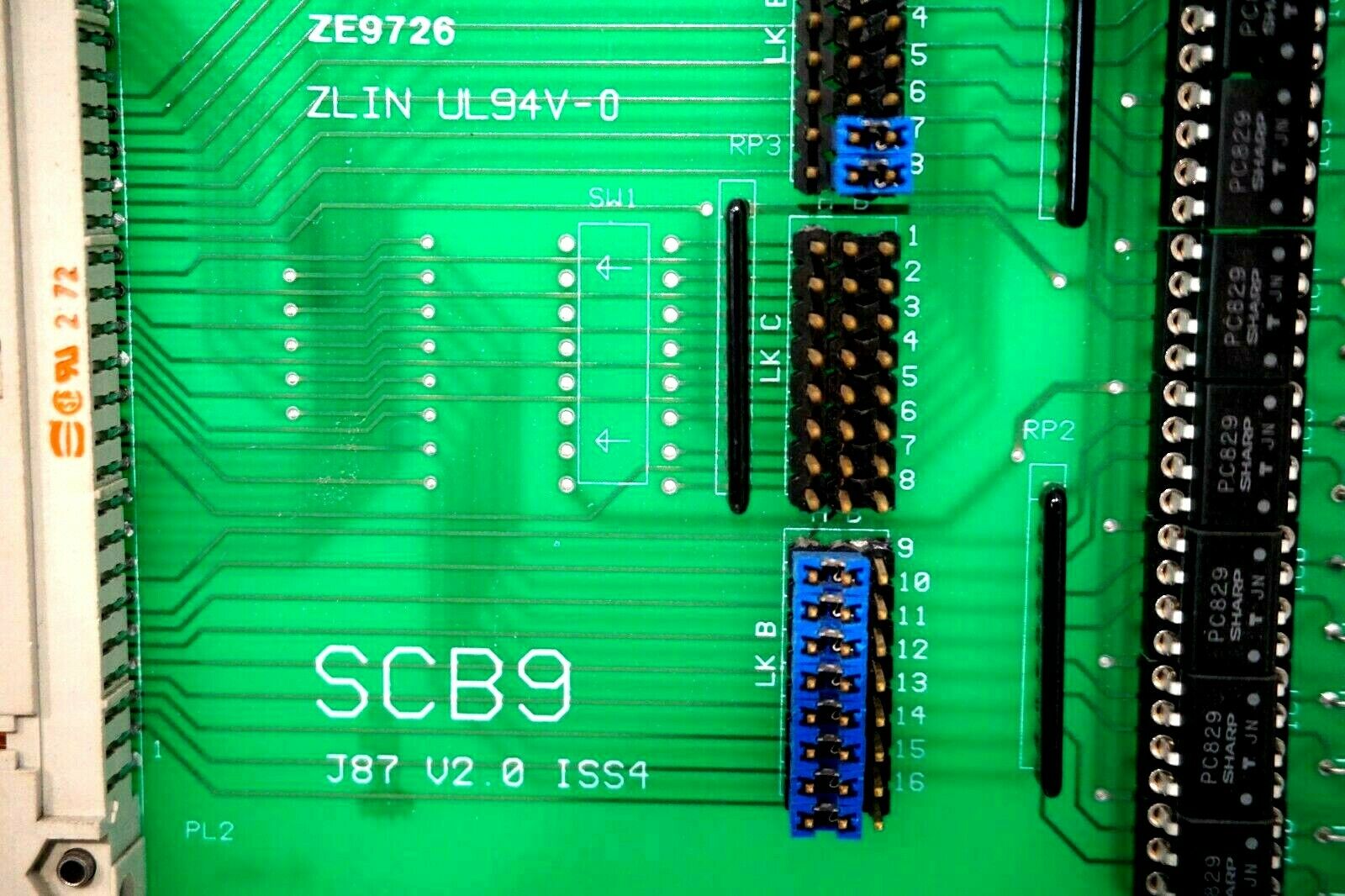 USED ARCOM CONTROL SYSTEMS SCB9 PC BOARD ZLIN UL94V-0 ZE9726 - SB ...