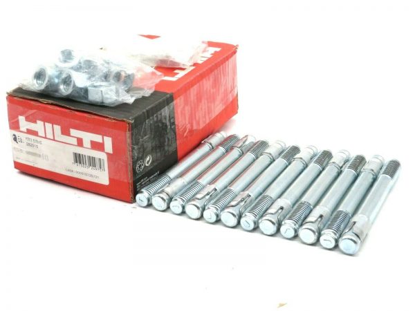 12 NEW HILTI KB3 5/8" x 6" EXPANSION CONCRETE CARBON STEEL ANCHORS - SB ...