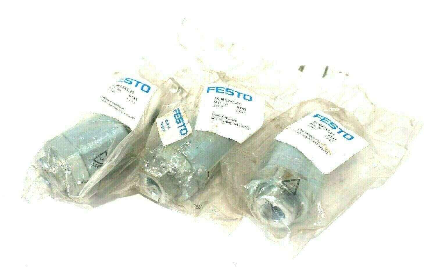 3 NEW FESTO FK-M12X1,25 ROD COUPLERS 6141 FKM12X125 - SB Industrial ...