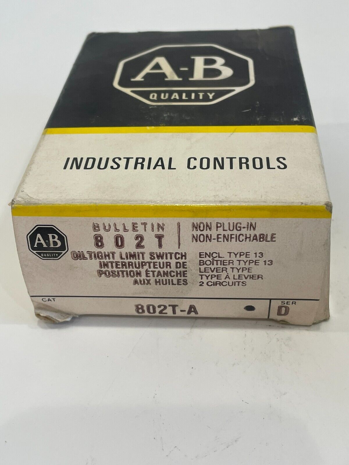 ALLEN BRADLEY 802T-A LIMIT SWITCH 802TA SERIES D NEW, SURPLUS - SB ...