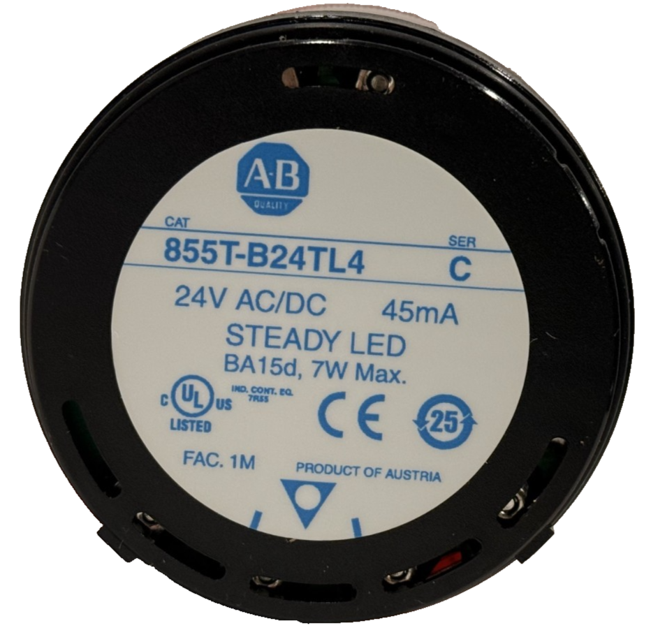 ALLEN BRADLEY 855T-B24TL4 STACK LIGHT SER. C 855TB24TL4 NEW, SURPLUS ...