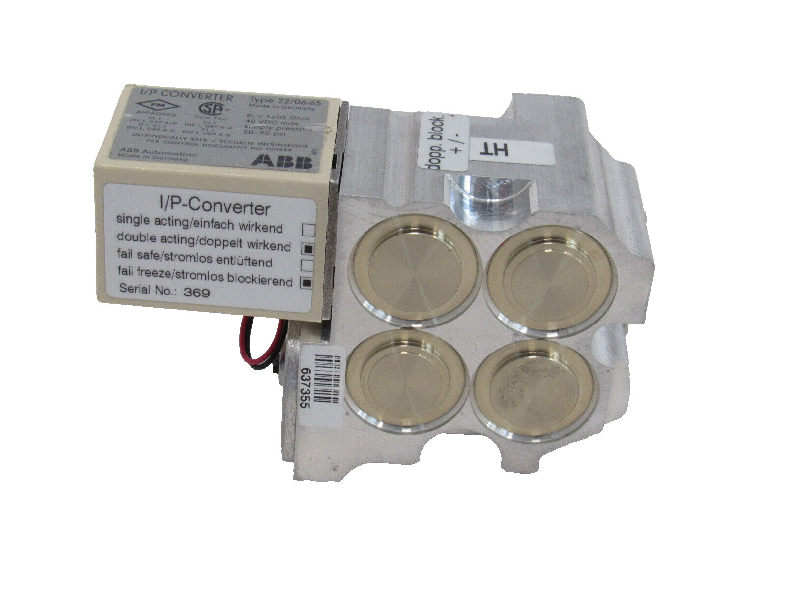 NEW ABB 22/06-65 I/P CONVERTER 220665 - SB Industrial Supply, Inc.