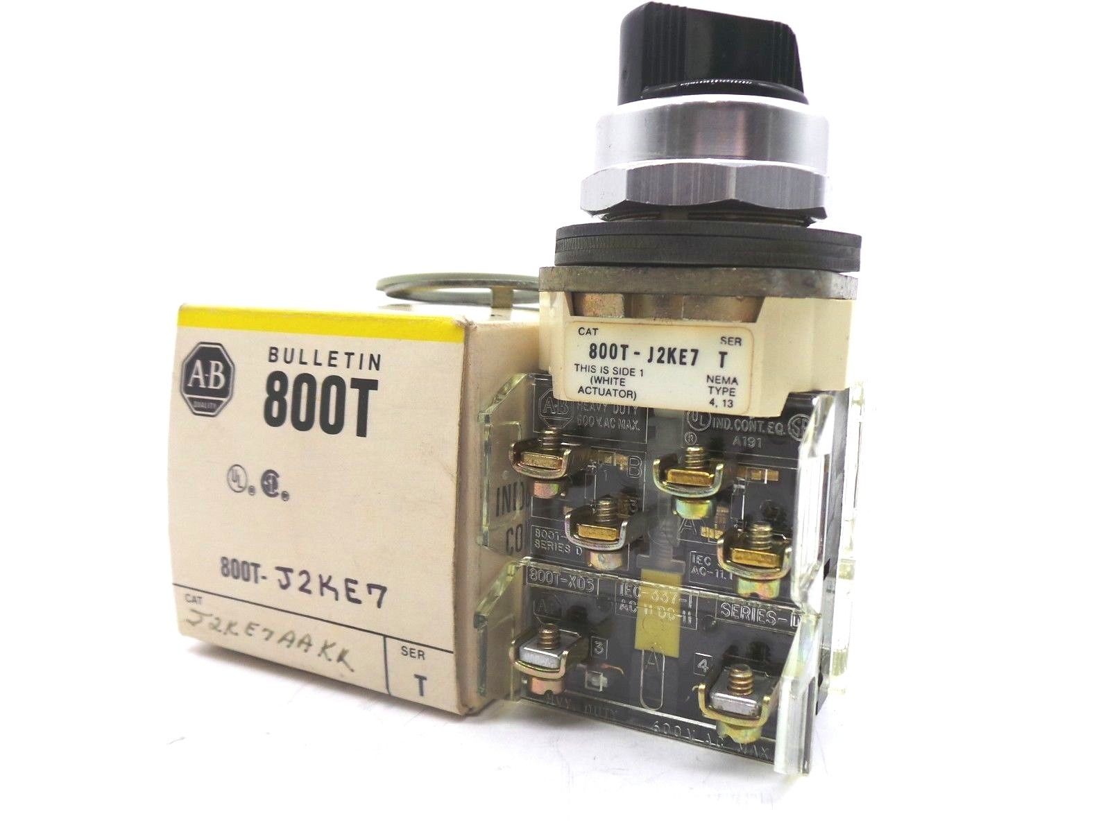 NEW ALLEN BRADLEY 800T-J2KE7 SELECTOR SWITCH 800TJ2KE7 - SB Industrial ...
