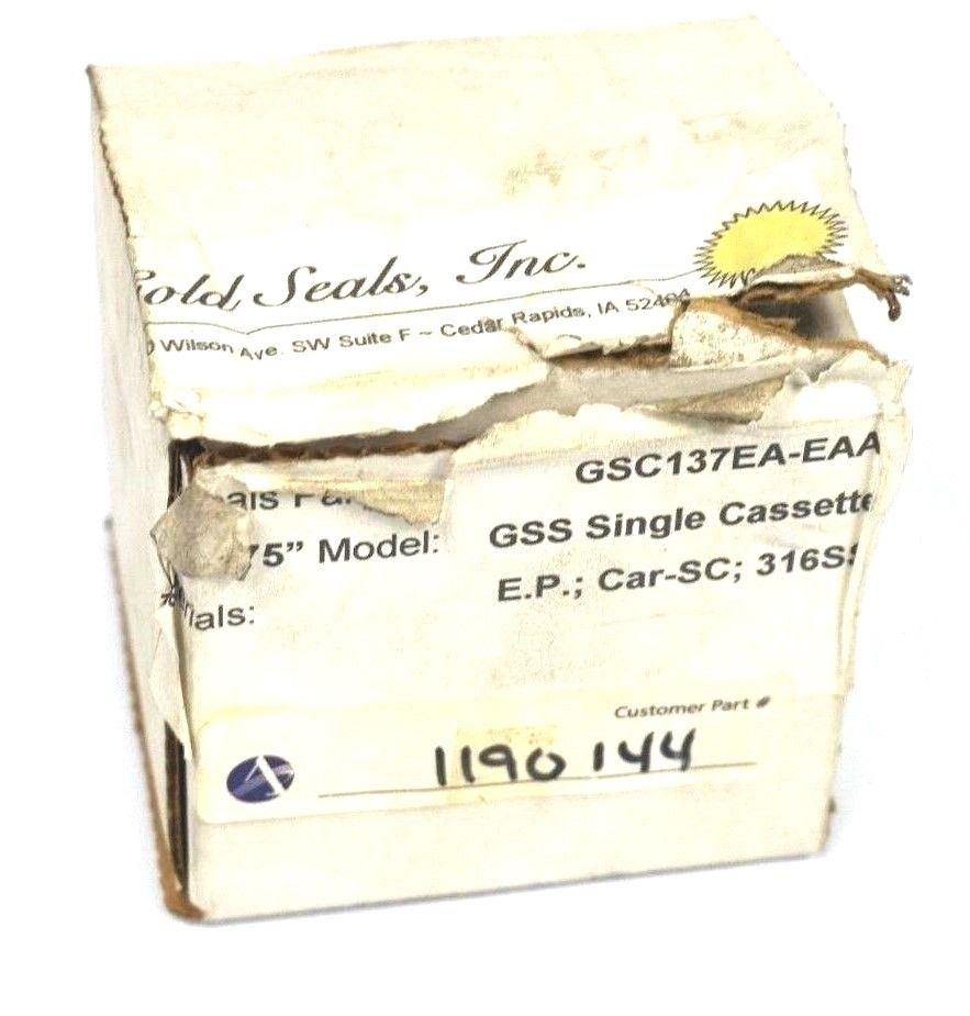 NEW GOLD SEALS GSS SINGLE CASSETT SEAL ASSEMBLY - SB Industrial Supply ...