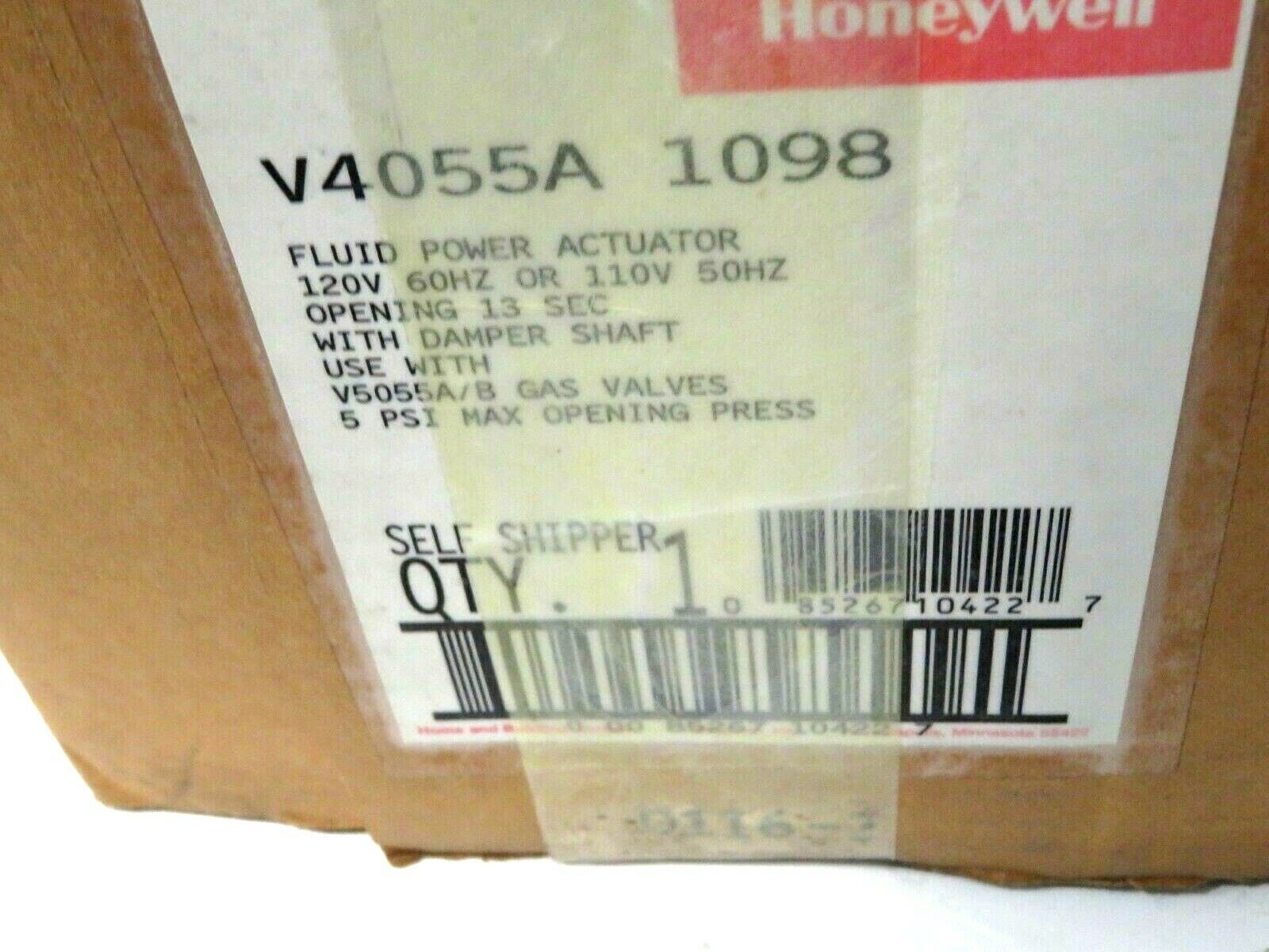 NEW HONEYWELL V4055A-1098 FLUID POWER ACTUATOR 120V 60HZ V4055A1098 ...