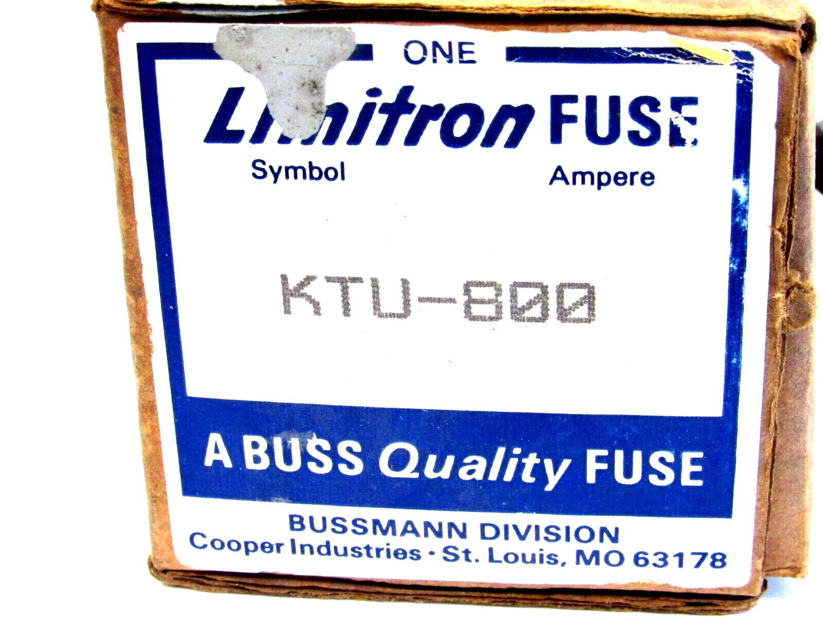 NEW LIMITRONBUSSMANN KTU-800 FAST ACTING FUSE 200,000 AMP 600V KTU800 ...