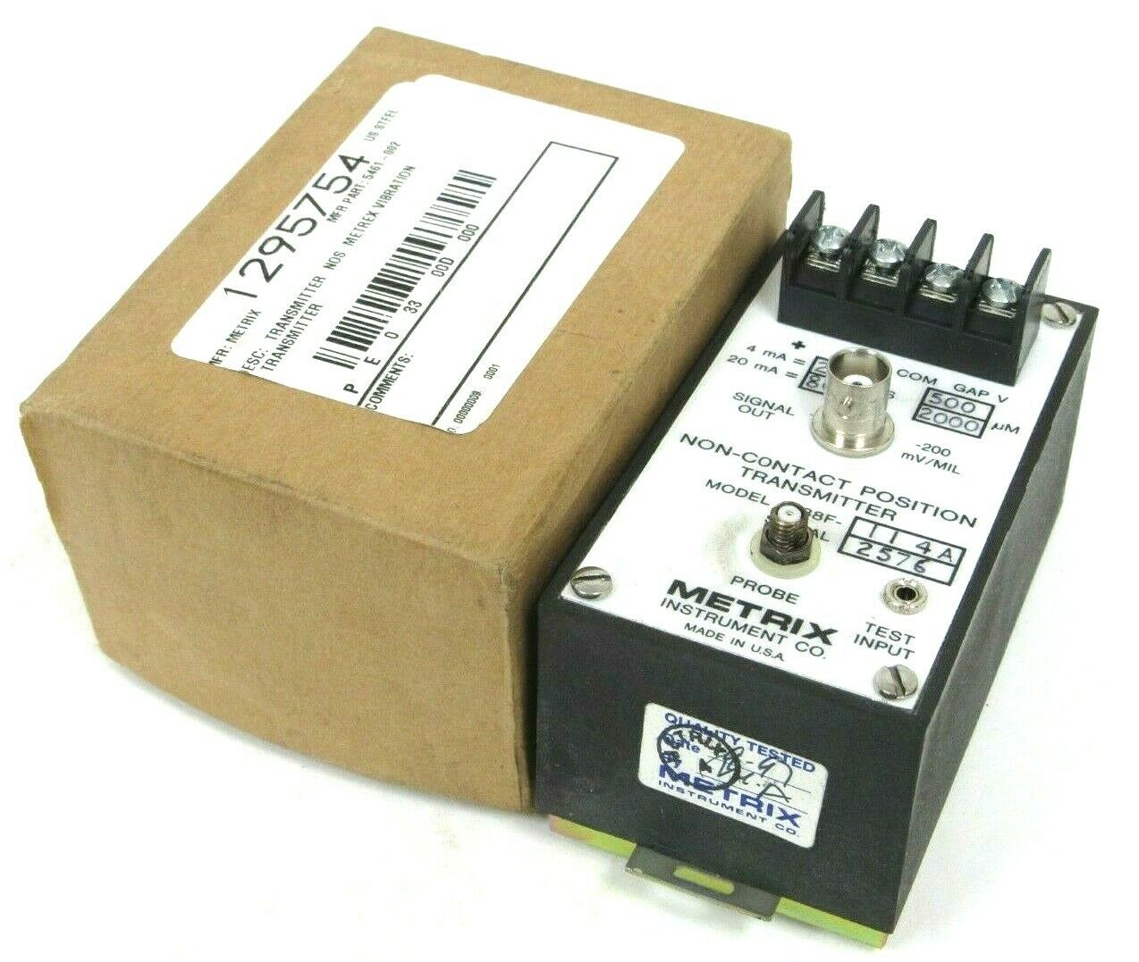 NEW METRIX 5488F-114A NON CONTACT POSITION TRANSMITTER 5488F114A 5488F - SB Industrial Supply, Inc.