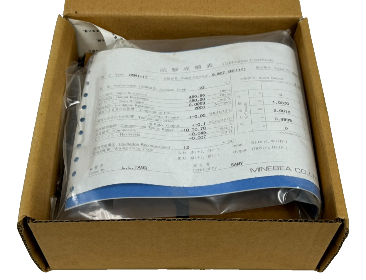 NEW MINEBEA CMM1-1T LOAD CELL 9.807kN CMM11T - SB Industrial Supply, Inc.