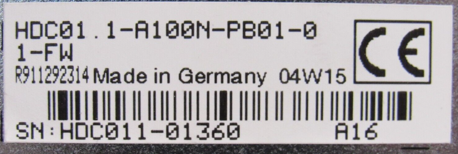 NEW REXROTH HDC01.1-A100N-PB01-0 SERVO DRIVE R911292314 R911292263 - SB ...