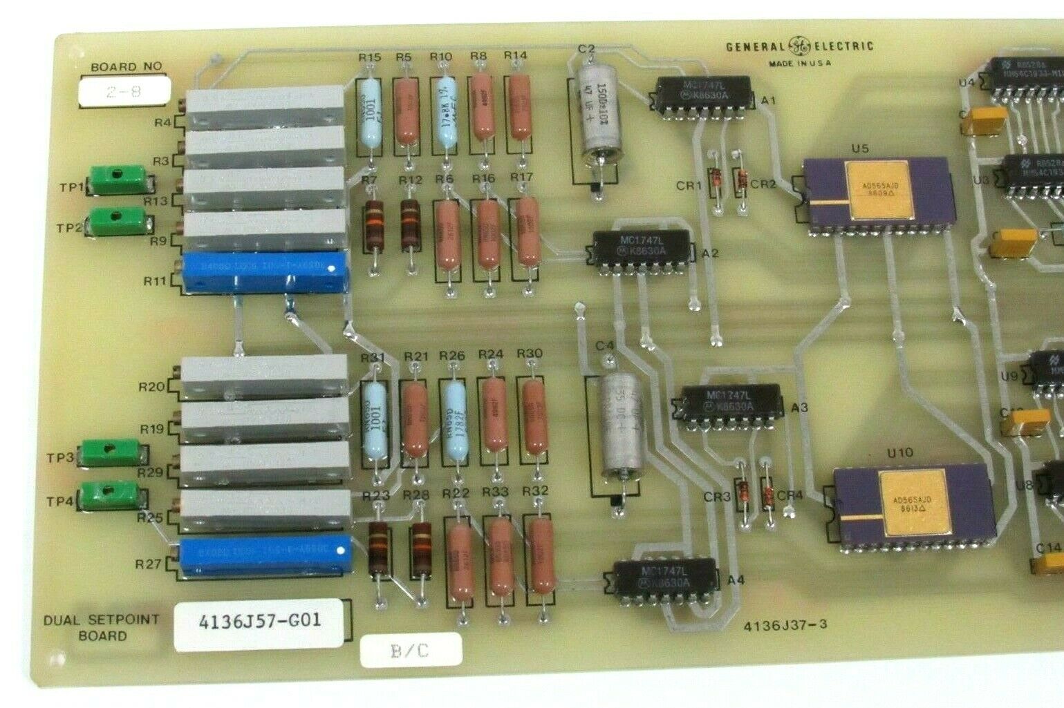 REFURBISHED GENERAL ELECTRIC 4136J57-G01 PROCESS CONTROL BOARD ...