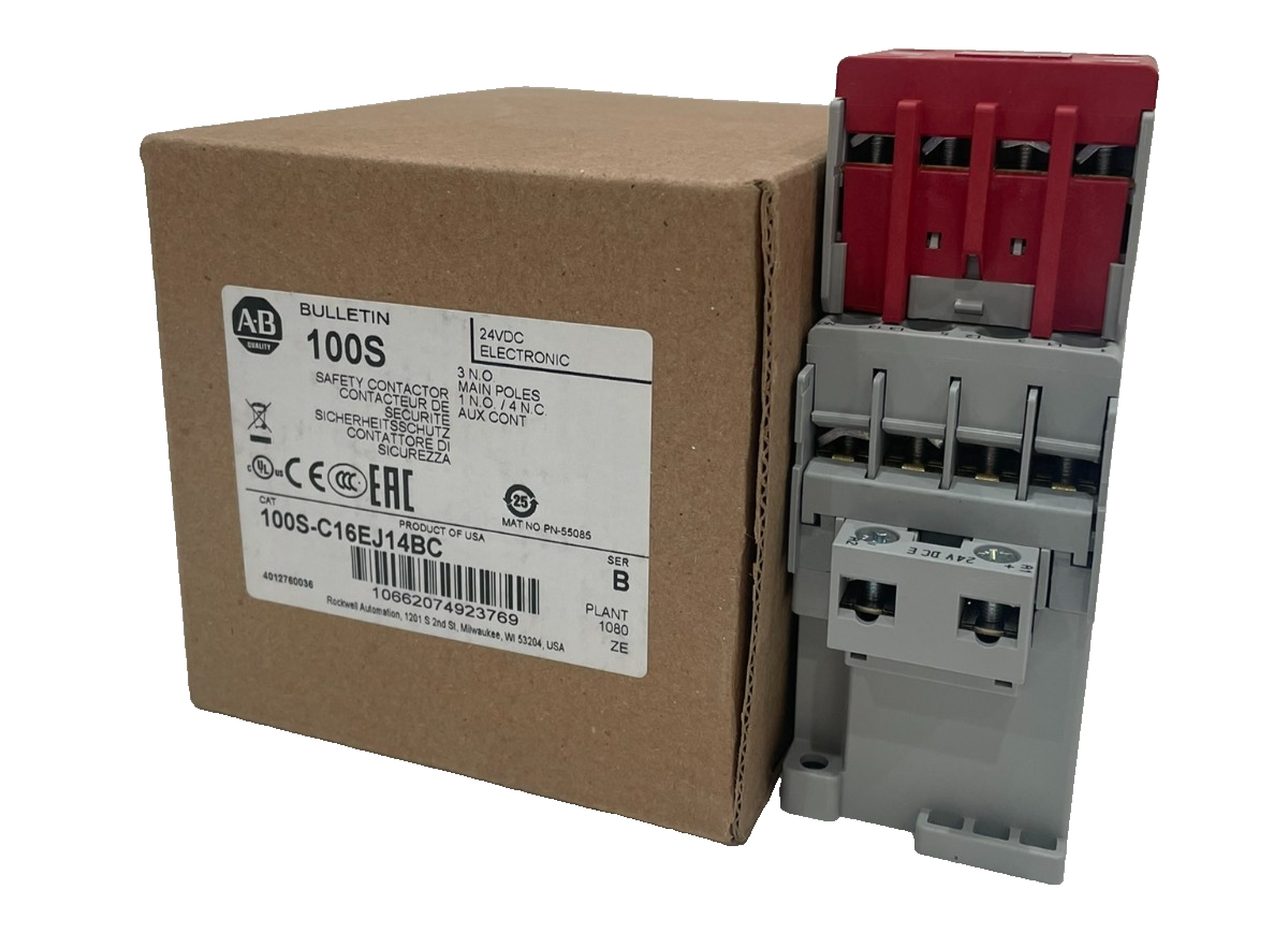 ALLEN BRADLEY 100S-C16EJ14BC SAFETY CONTACTOR SER. B 100SC16EJ14BC NEW ...