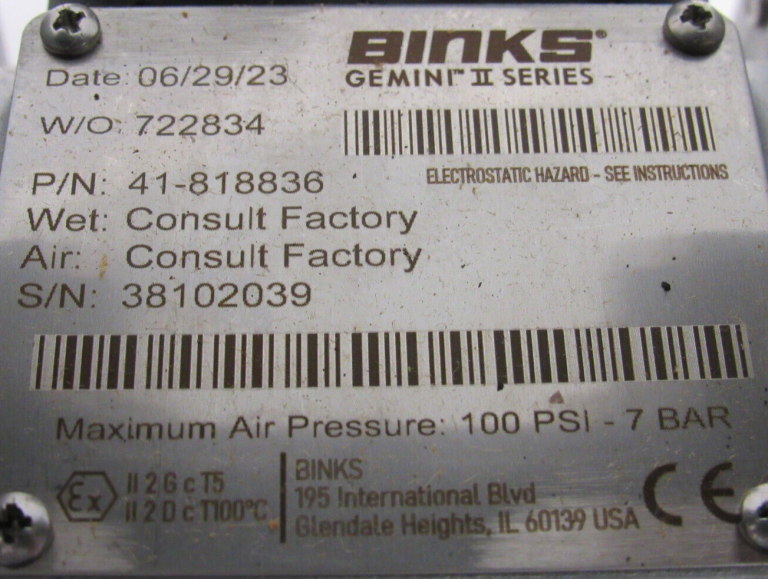 NEW BINKS 41-818836 DIAPHRAGM PUMP 41818836 - SB Industrial Supply, Inc.