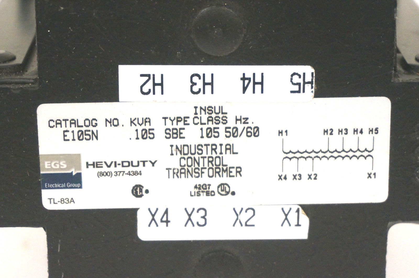 NEW EGS ELECTRICAL GROUP E105N TRANSFORMER SBE105 50/60HZ - SB ...