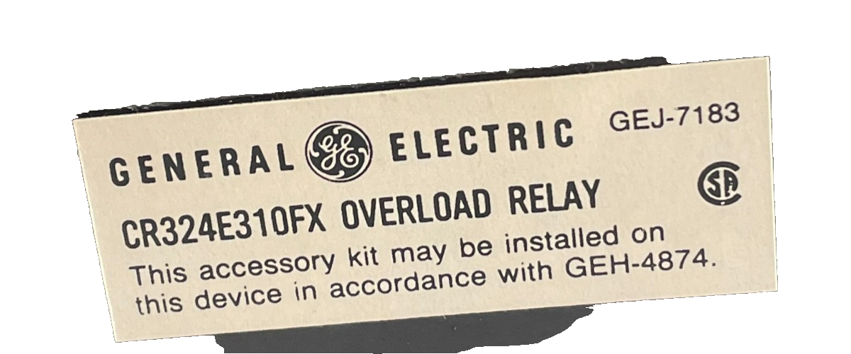 NEW GENERAL ELECTRIC CR324E310FX OVERLOAD RELAY - SB Industrial Supply ...