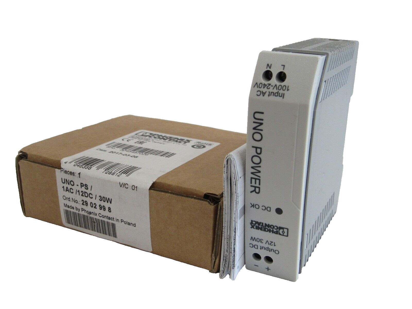 NEW PHOENIX CONTACT UNO-PS/1AC/12DC/ 30W POWER SUPPLY 2902998 ...