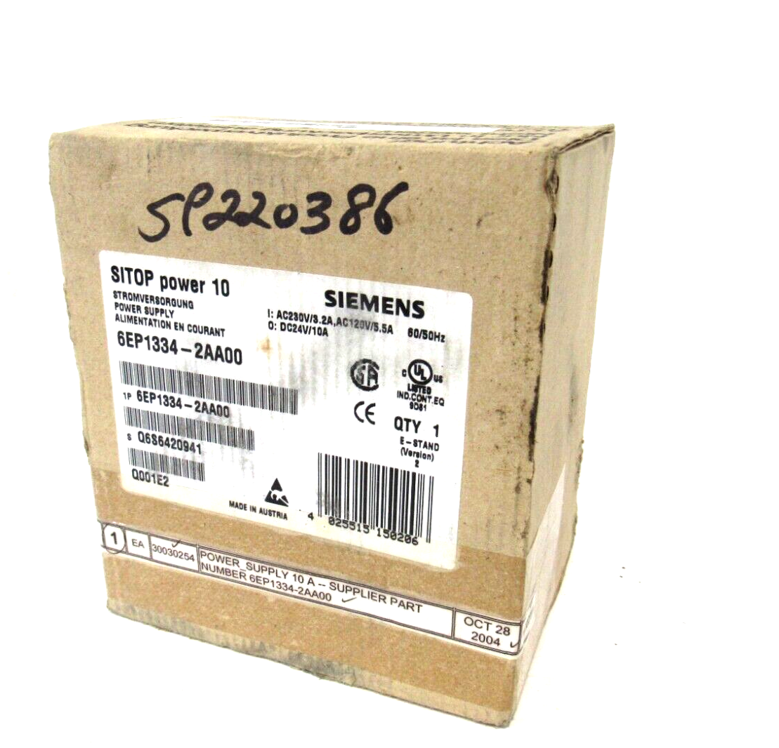 NEW SIEMENS 6EP1334-2AA00 POWER SUPPLY 6EP13342AA00 - SB Industrial ...