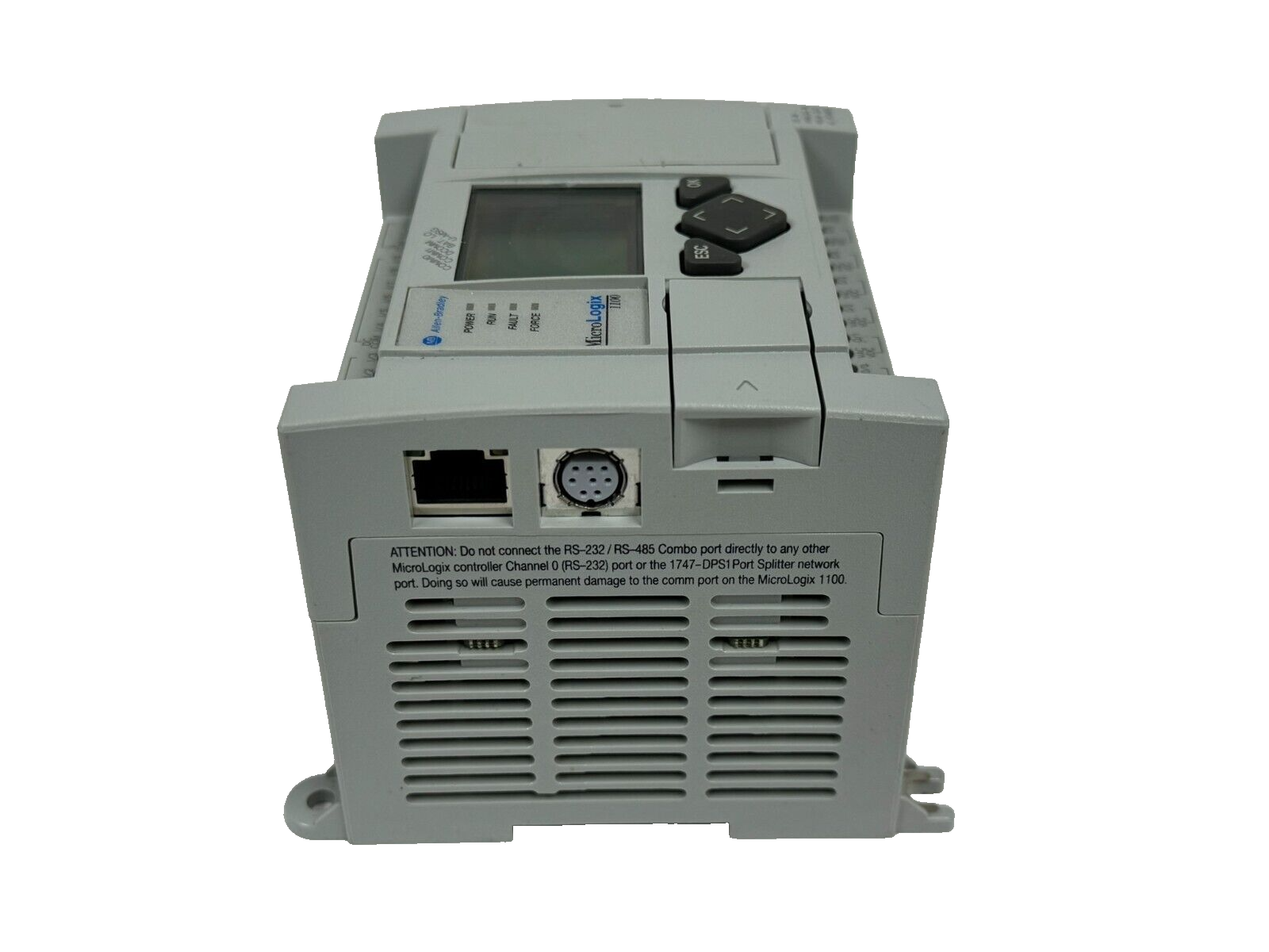 USED ALLEN BRADLEY 1763-L16BWA MICROLOGIX 1100 CONTROLLER SER. B REV. B ...