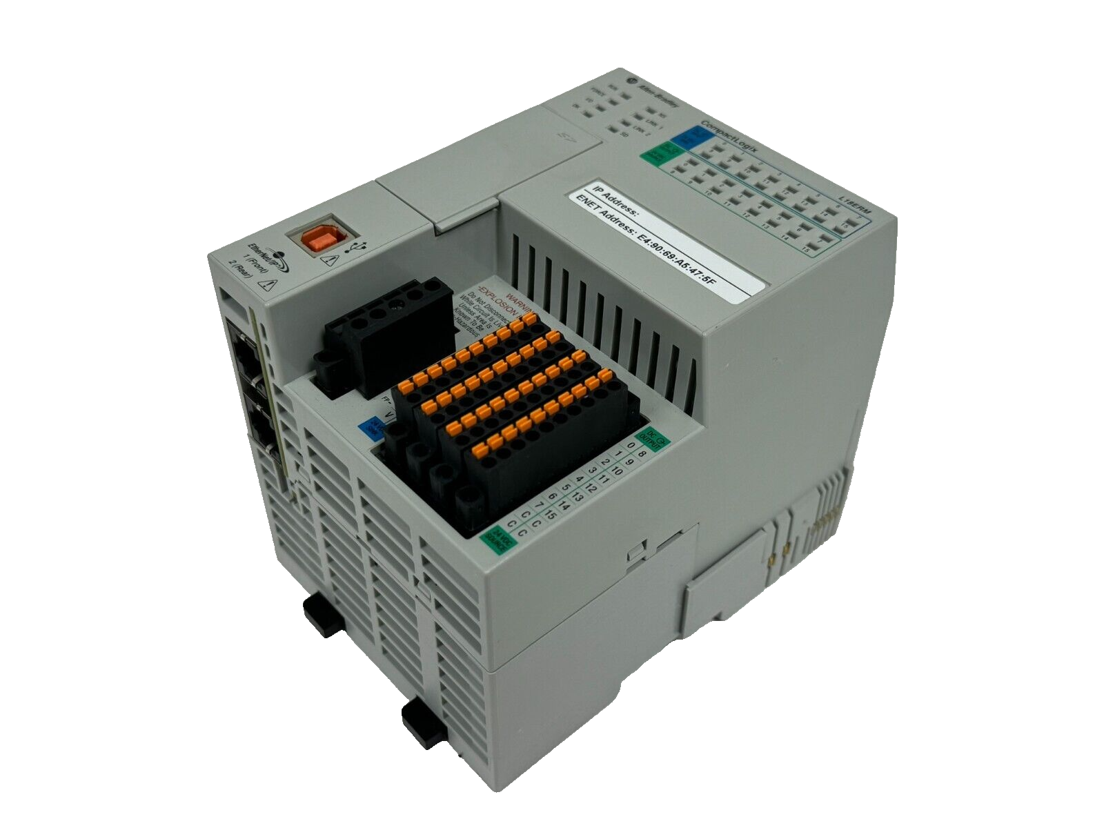 USED ALLEN BRADLEY 1769-L18ERM-BB1B COMPACTLOGIX CONTROLLER SER. A FW ...