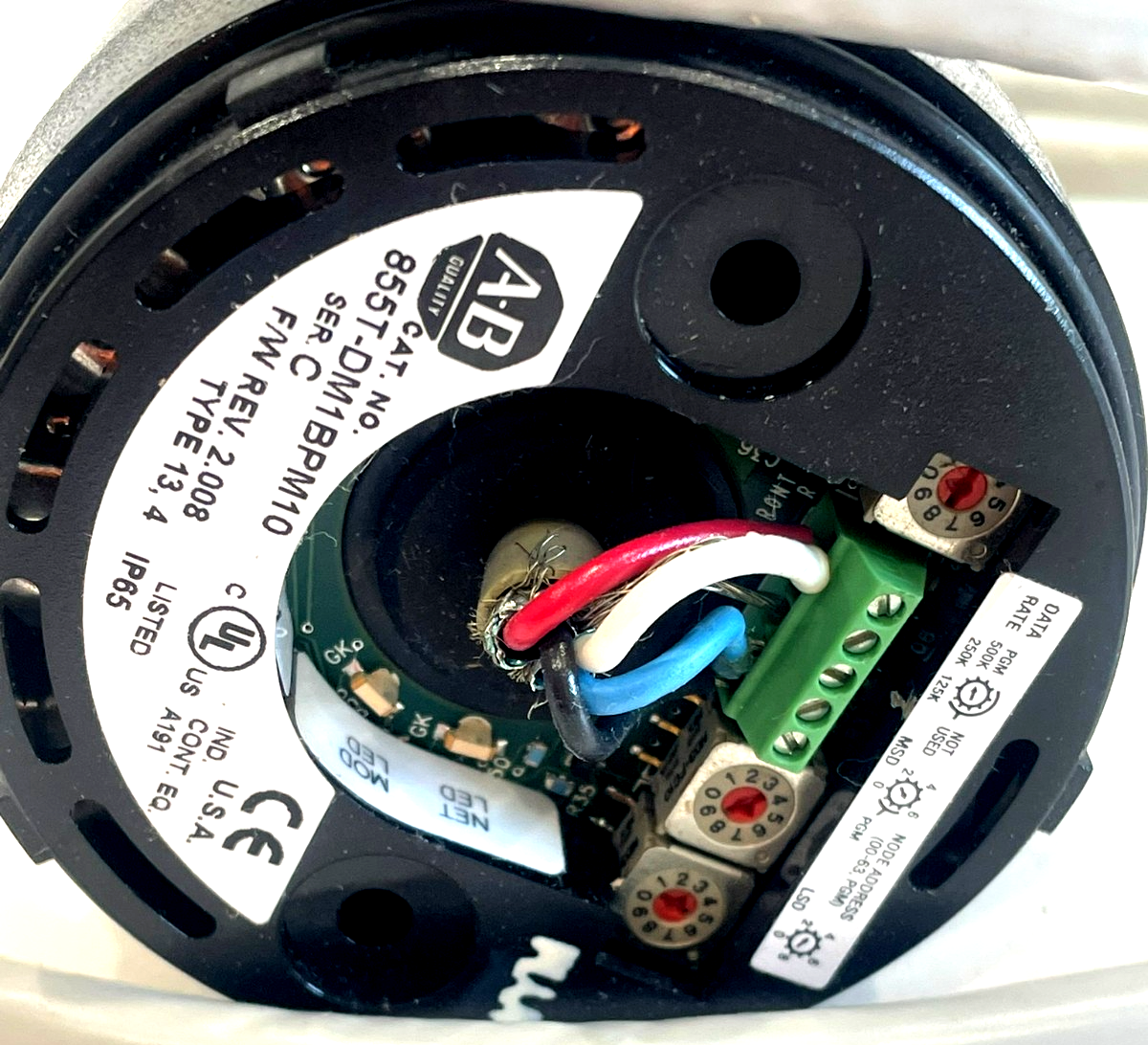 ALLEN BRADLEY 855T-DM1BPM10C STACK LIGHT BASE 855TDM1BPM10C NEW ...