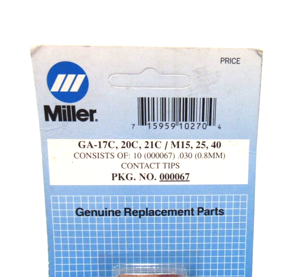 LOT OF ASSORTED MILLER CONTACT TIPS 000067, 054201, 087299 - SB ...