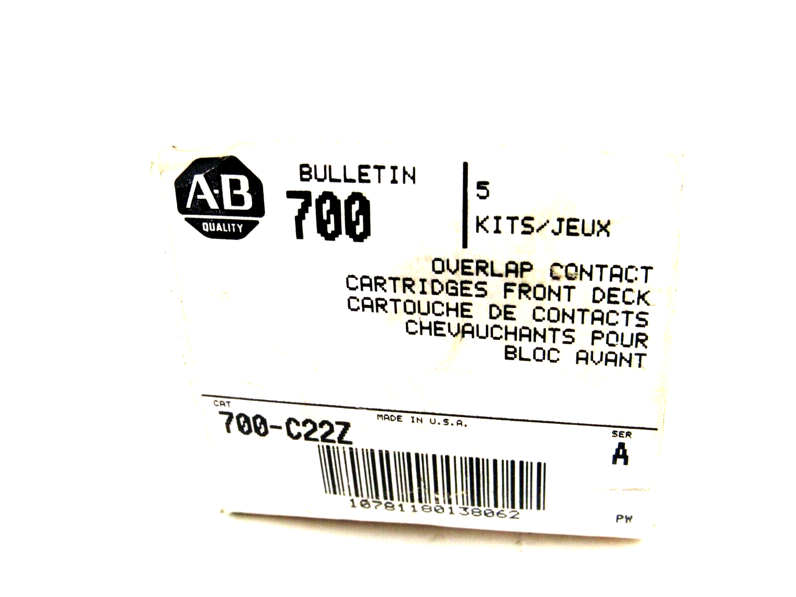 NEW 5 KITS ALLEN BRADLEY 700-C22Z CONTACT CARTRIDGE 700C22Z - SB ...