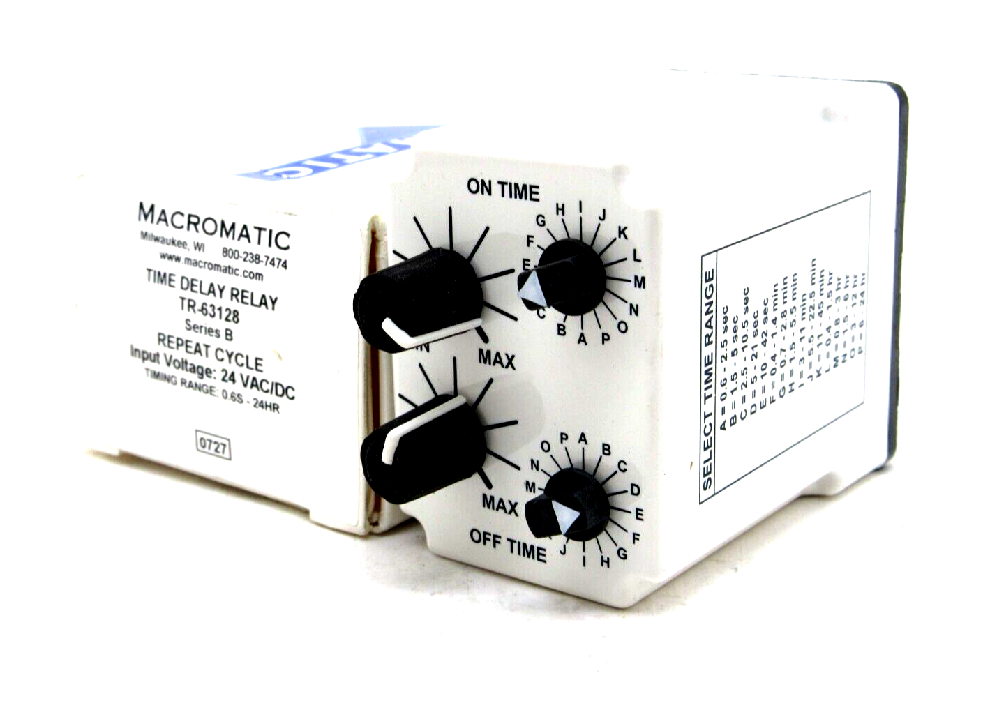 NEW MACROMATIC TR-63128 TIME DELAY RELAY TR63128 - SB Industrial Supply ...