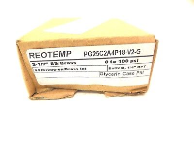 NEW REOTEMP PG25C2A4P18-V2-G GAUGE PG25C2A4P18V2G - SB Industrial ...