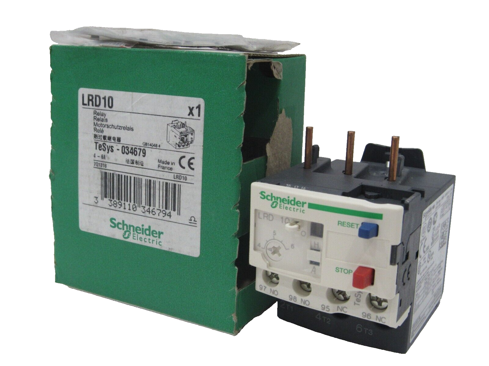 NEW SCHNEIDER ELECTRIC LRD-10 OVERLOAD RELAY LRD10 - SB Industrial ...