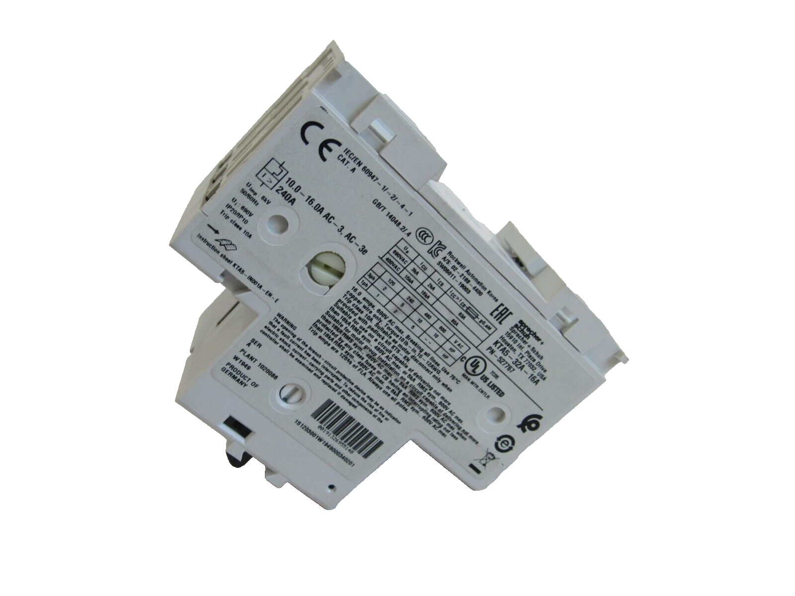 NEW SPRECHER & SCHUH KTA5-32A-16A MOTOR CONTROLLER 527767 KTA532A16A ...