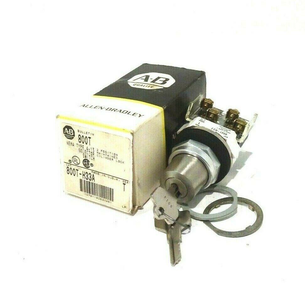 NEW ALLEN BRADLEY 800T-H33A SELECTOR SWITCH SER.T 800TH33A - SB ...