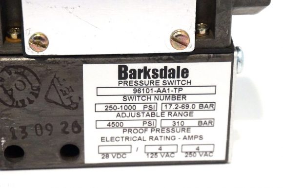 NEW BARKSDALE 96101-AA1-TP PRESSURE SWITCH 96101AA1TP - SB Industrial ...