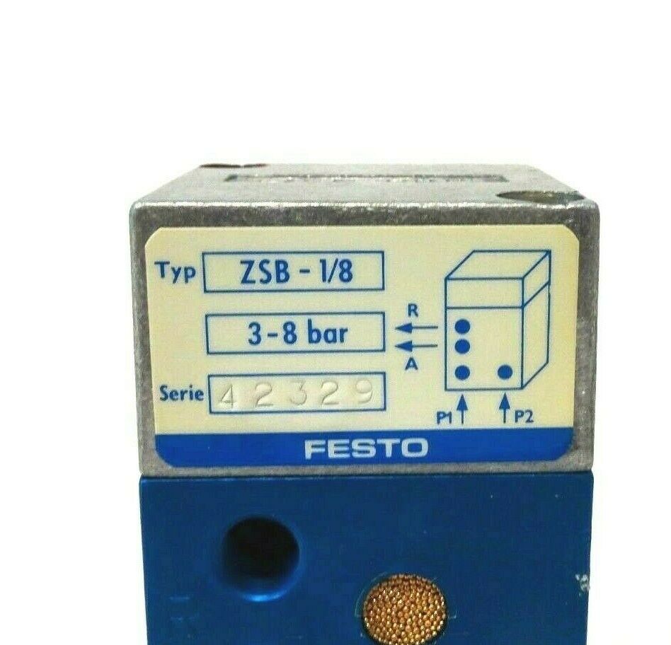 NEW FESTO ZSB-1 / 8 PNEUMATIC CONTROL BLOCK ZSB18 - SB Industrial ...
