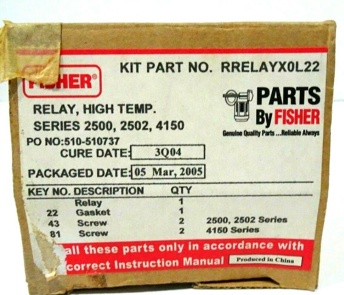 NEW FISHER RRELAYX0L22 RELAY KIT - SB Industrial Supply, Inc.