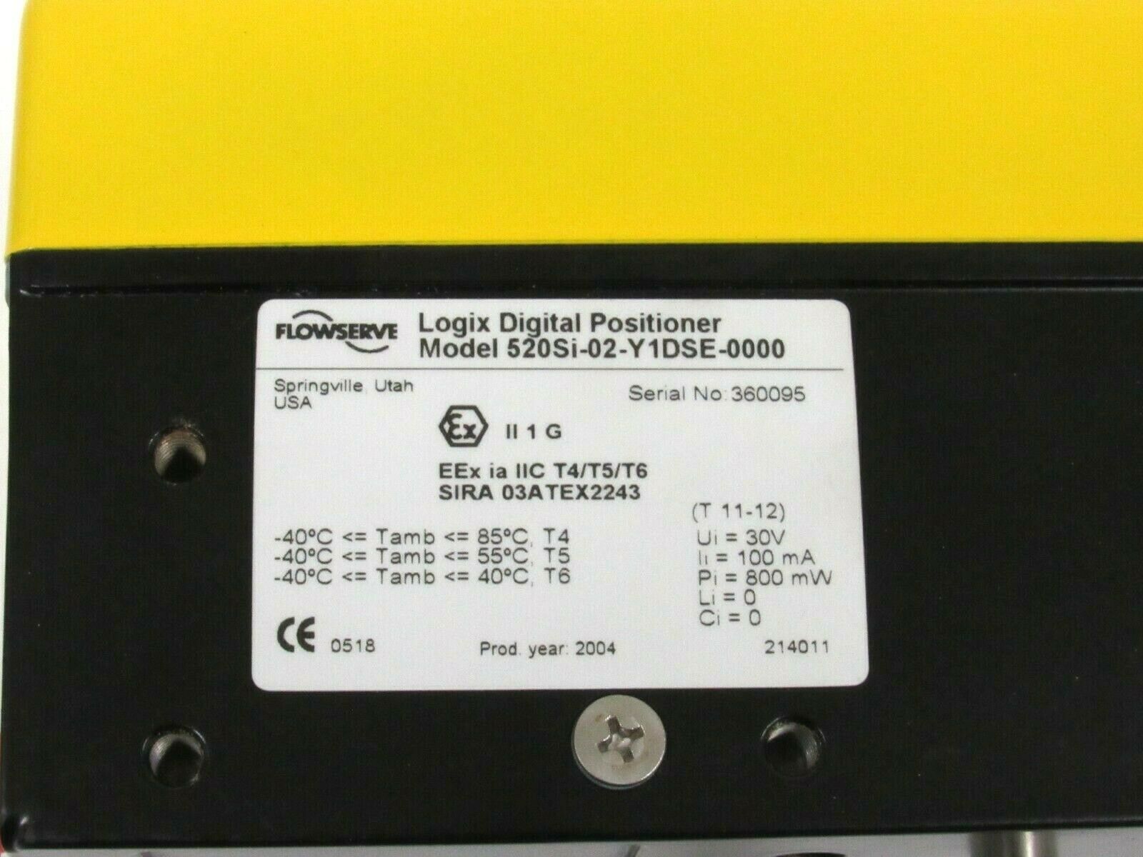 NEW FLOWSERVE 520SI-02-Y1DSE-0000 LOGIX 500SI DIGITAL POSITIONER ...