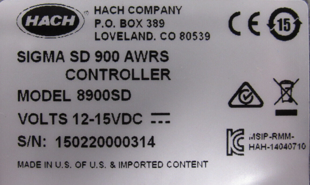 NEW HACH 8900SD SIGMA SD 900 AWRS CONTROLLER - SB Industrial Supply, Inc.