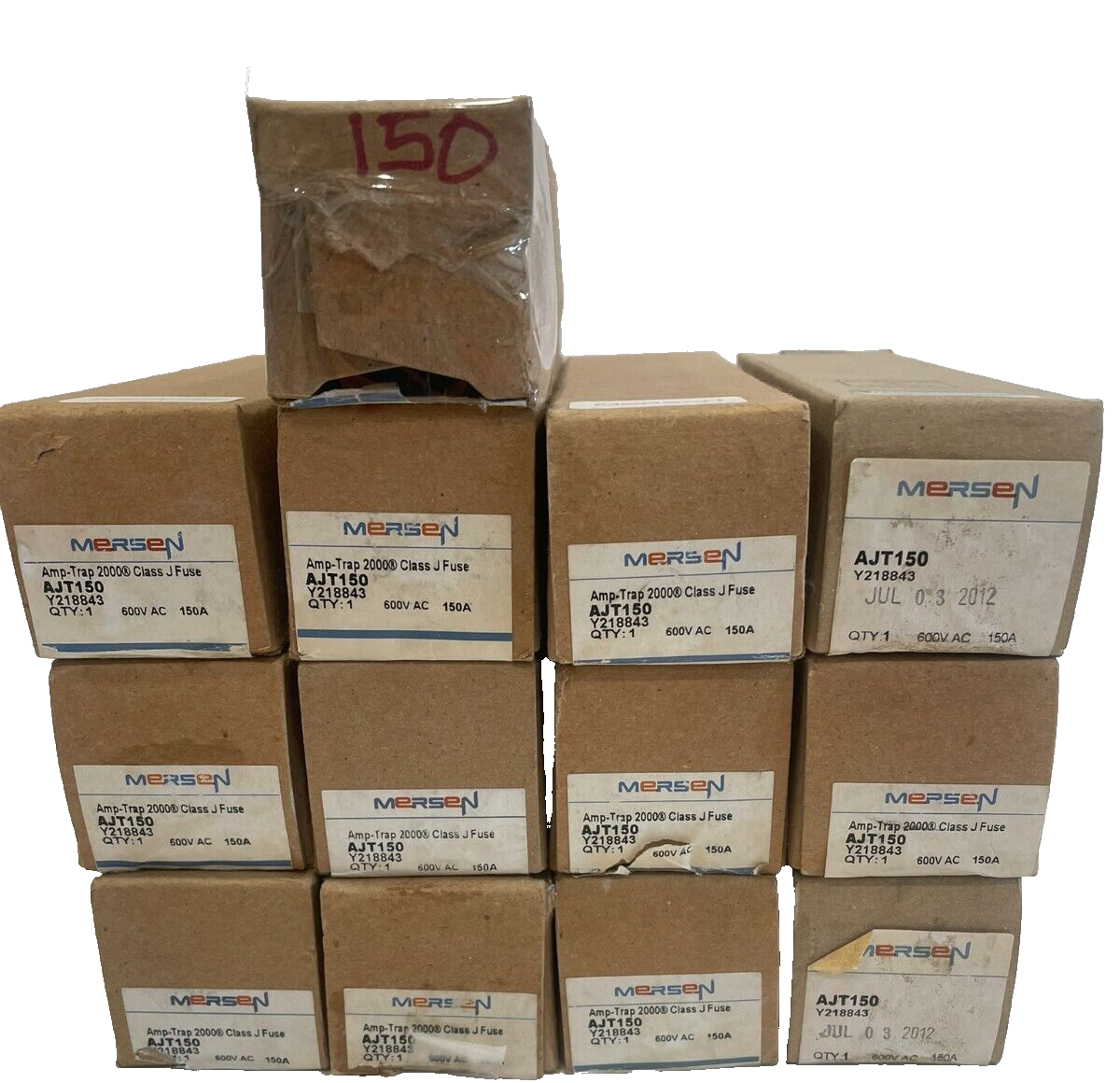 NEW LOT OF 13 MERSEN AJT150 FUSES TIME DELAY - SB Industrial Supply, Inc.
